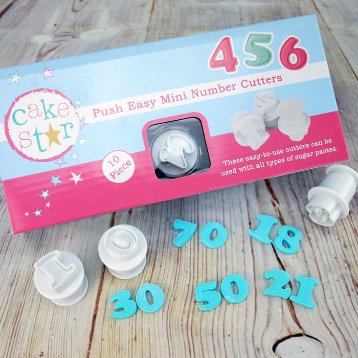 Push Easy Mini Numbers - skaičių pjovikliai su stūmikliais, 10 vnt ...